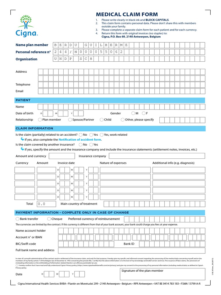 STD Form Claim en PDF | PDF