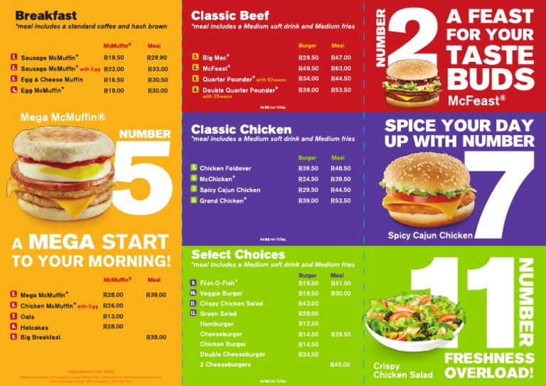 McDonalds Menu PDF | PDF