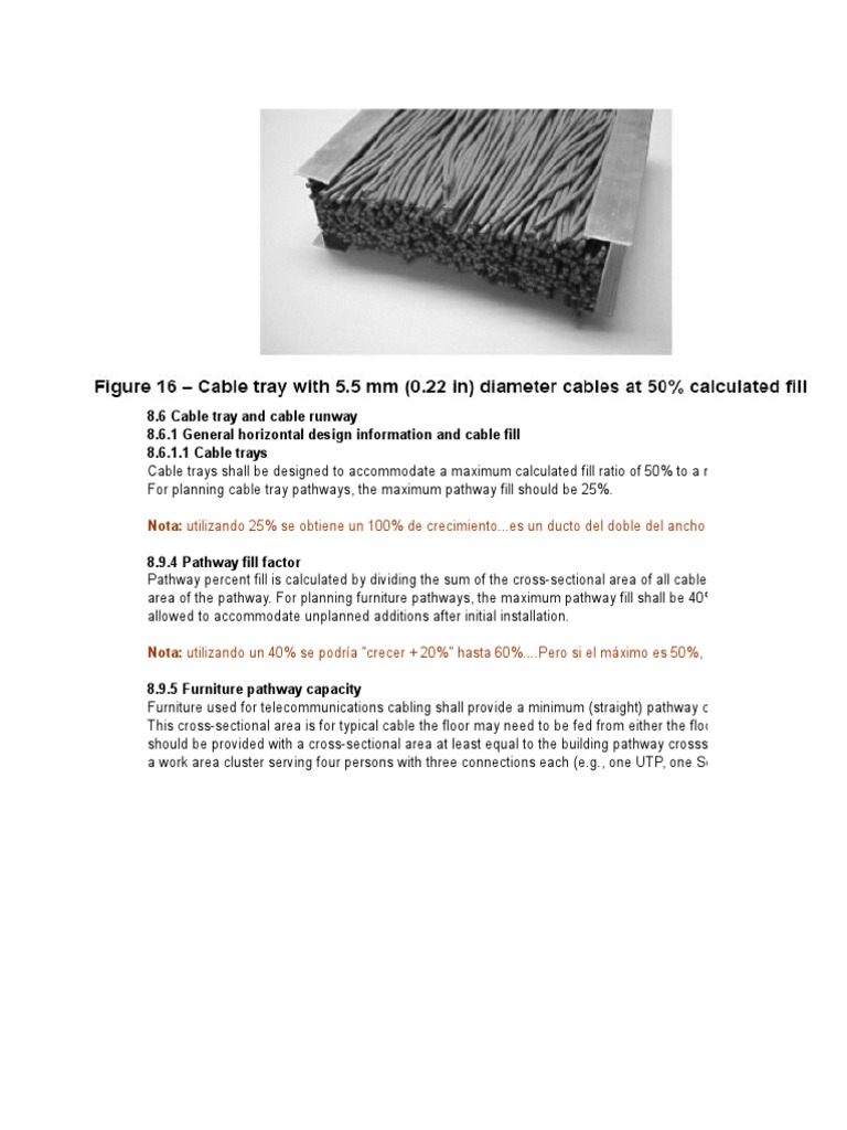8.6 Cable Tray and Cable Runway 8.6.1 General Horizontal Design ...