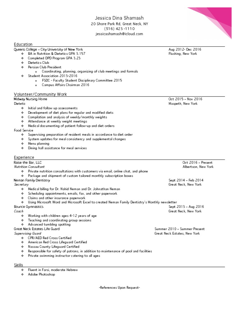 New Di Resume 2017 PDF | PDF | Dietitian | Health Care