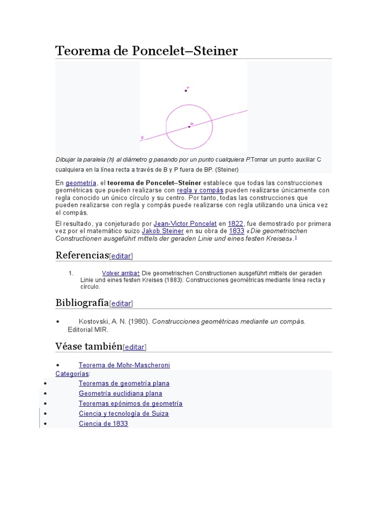 Teorema de Poncelet | PDF | Métodos y materiales de enseñanza