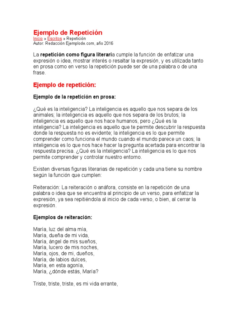 Ejemplo de Repetición | PDF