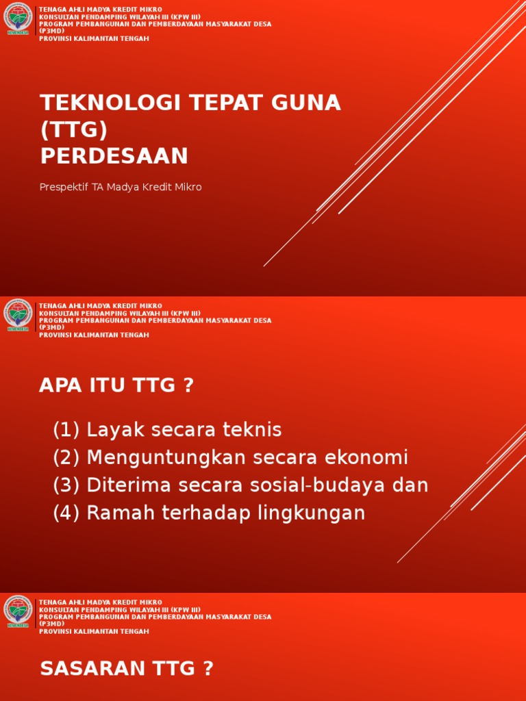 Teknologi Tepat Guna (TTG) | PDF