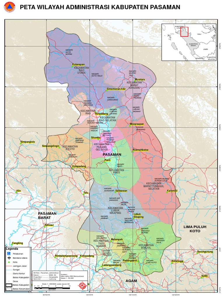 2009-10-12 Peta Administrasi Pasaman BNPB | PDF