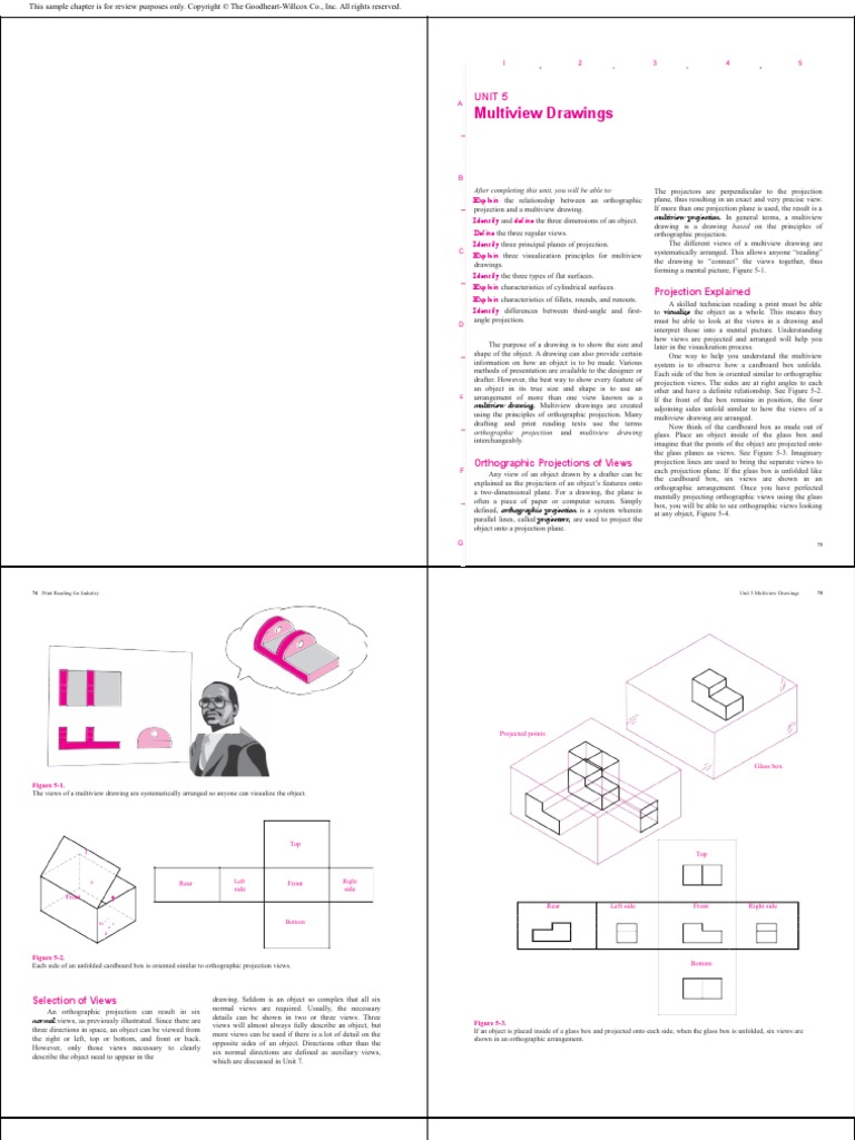 Multiview Drawings: Unit 5 | PDF | Perspective (Graphical) | Geometry