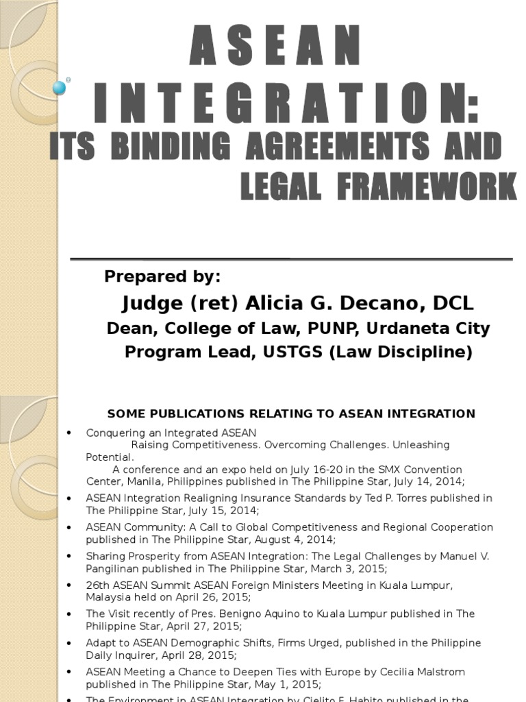 Presentation - Asean Integration | PDF | Asean Free Trade Area ...