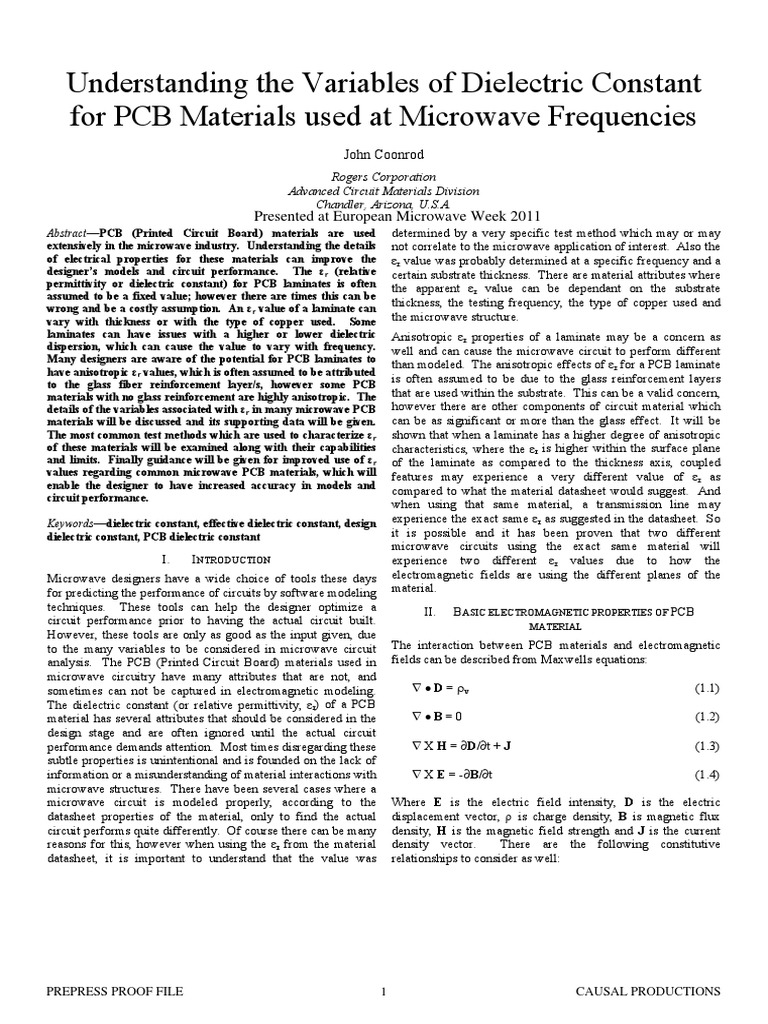 Understanding The Variables of Dielectric Constant For PCB Materials ...