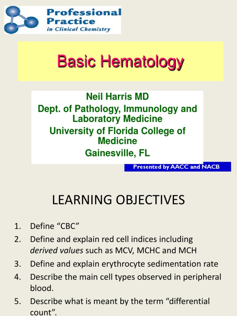 Basic Hematology | PDF | Red Blood Cell | Hemoglobin
