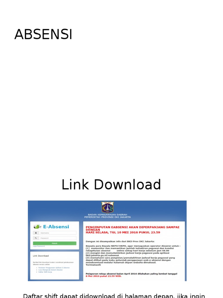Sistem Absensi Sidik Jari DKI Jakarta | PDF