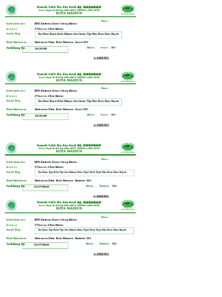 Format Kwitansi | PDF