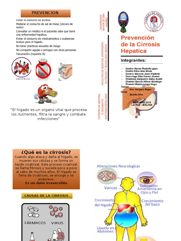 Triptico Cirrosis | PDF