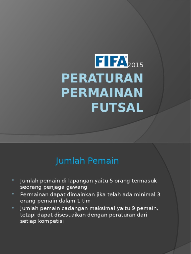 Aturan Dasar Permainan Futsal 2015 | PDF