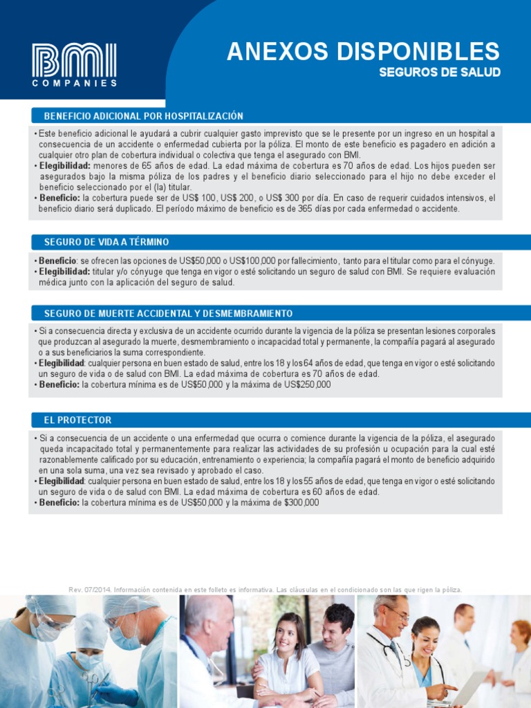 9bmi Seguros Salud Anexos Muerteaccidental Desmembramiento PDF | PDF ...