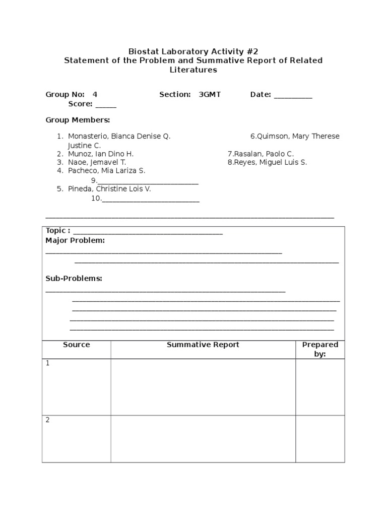 Biostat Laboratory Activity2 | PDF