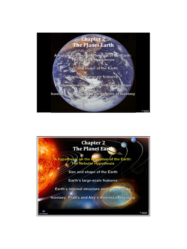 Chapter 2 Chapter 2 The Planet Earth The Planet Earth: © Nasa | PDF ...