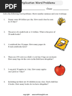 Multiplication Word Problems Grade2 | PDF