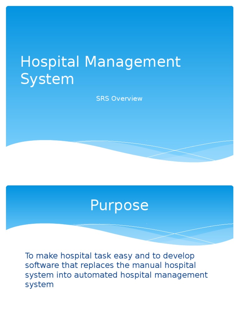 Hospital Management System: SRS Overview | PDF