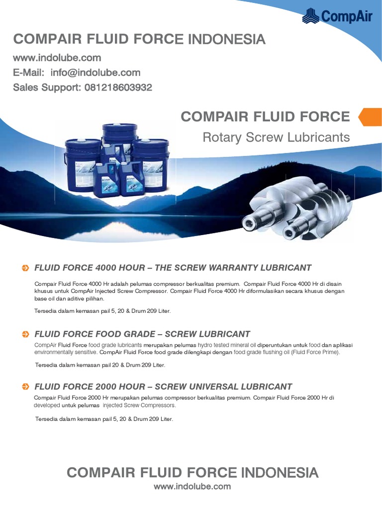 Compair Fluid Force 4000 Indonesia | PDF | Lubricant | Viscosity
