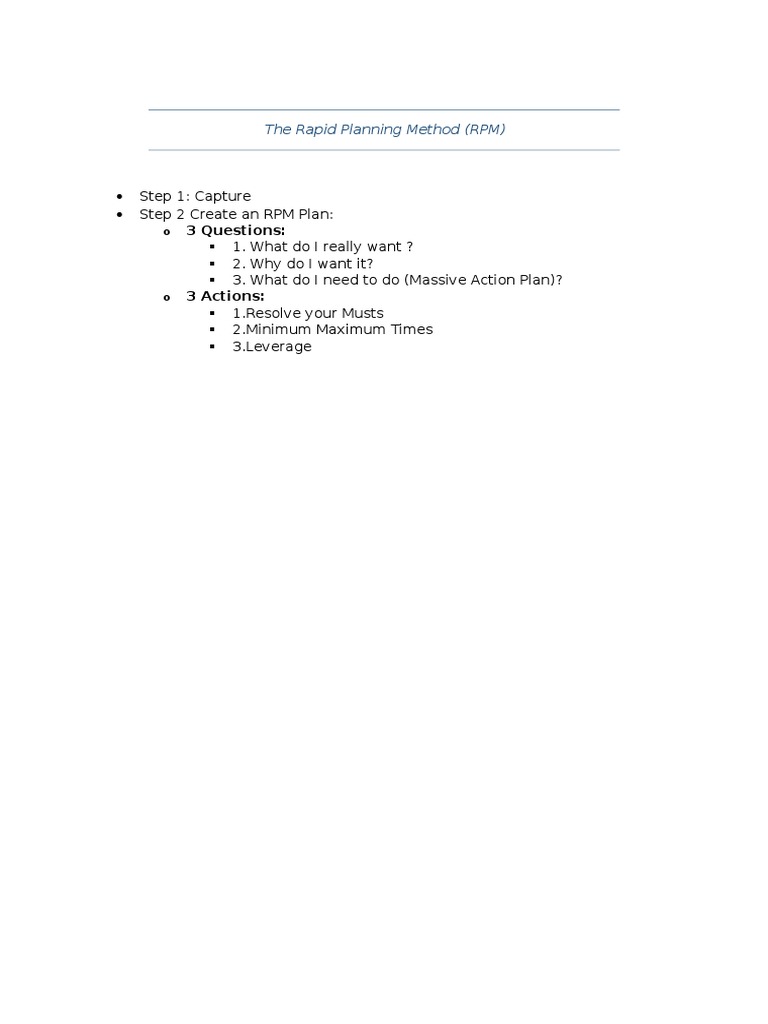 Rapid Planning Method Guide | PDF | Computers