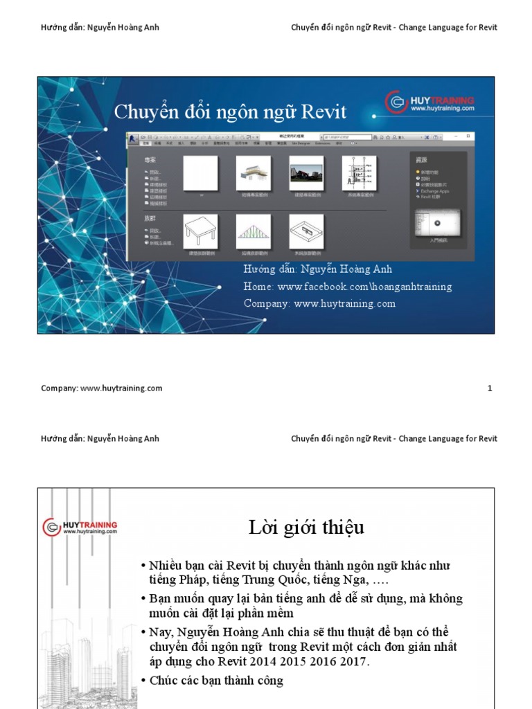 Thay Đ I Ngôn NG Revit - Change Language For Revit | PDF