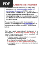 Definition Research Development Research and Development | PDF ...