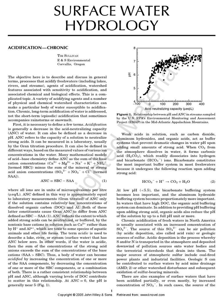 SURFACE WATER HYDROLOGY Volume 3 | PDF | Ph | Buffer Solution