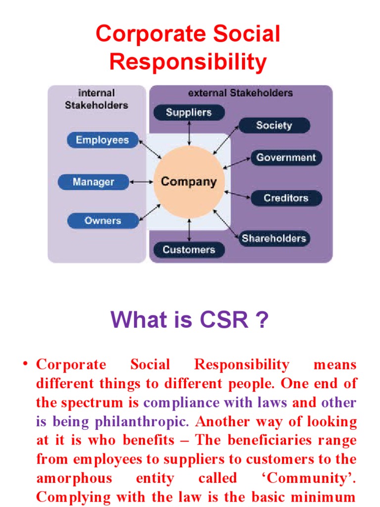 CSR and Ethics | PDF | Corporate Social Responsibility | Stakeholder ...