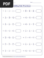 Identifying Similar and Dissimilar Fractions Worksheet 1 | PDF
