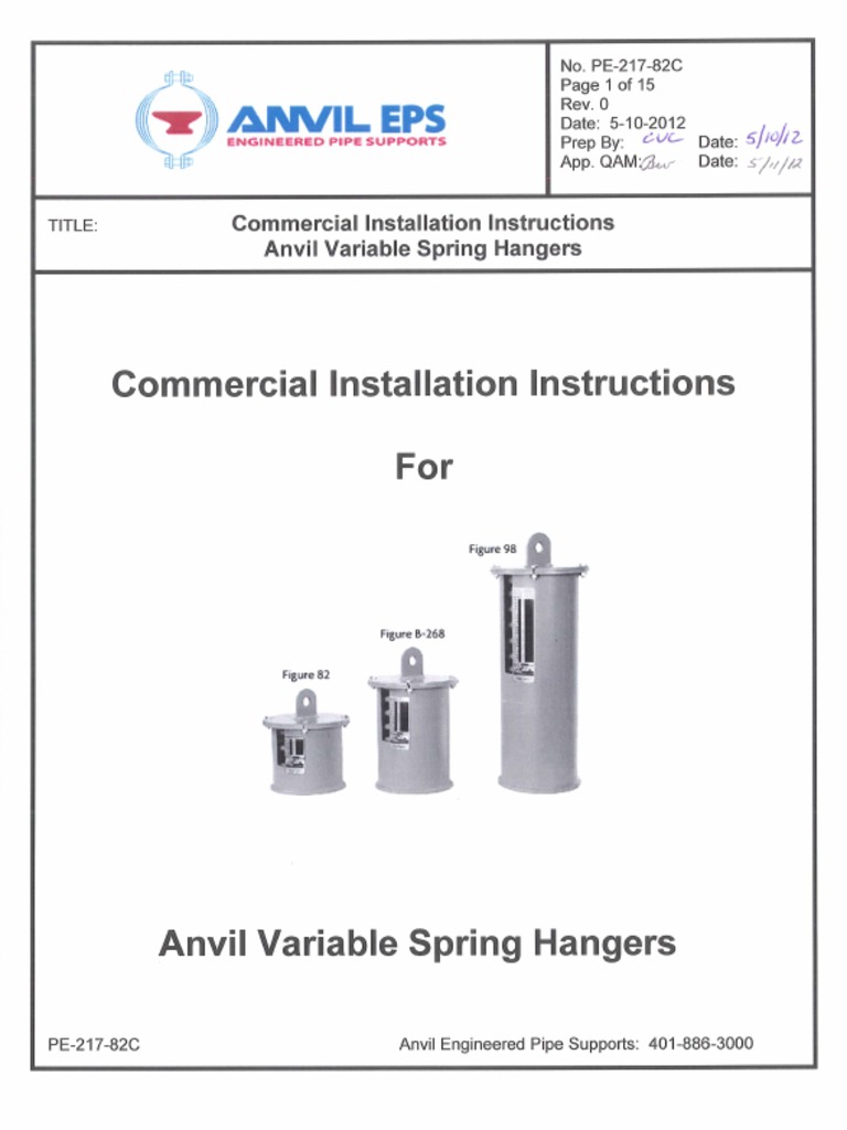 Installation Instructions Variable Spring Hangers | PDF
