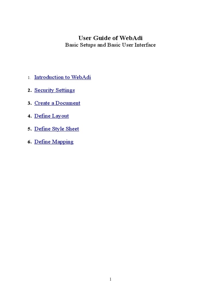 User Guide of Webadi: Basic Setups and Basic User Interface | Download Free PDF | Microsoft ...