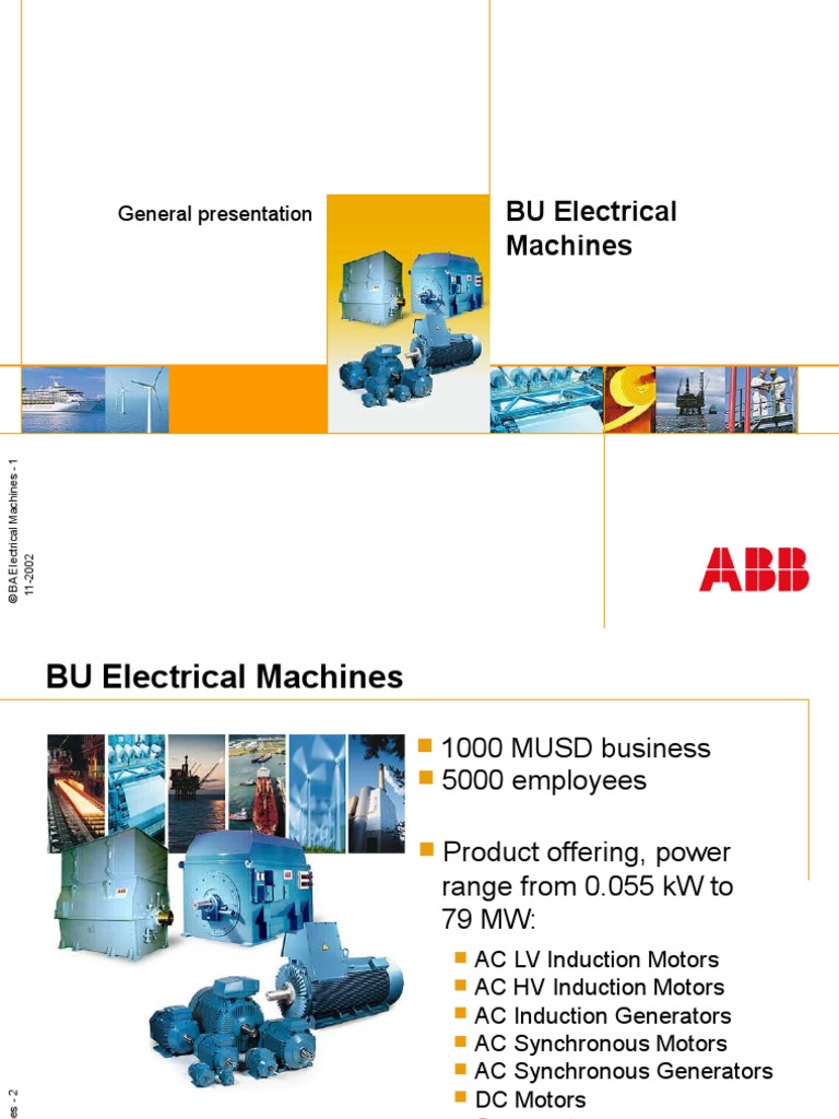 BU Electrical Machines: General Presentation | PDF | Engines | Electric ...