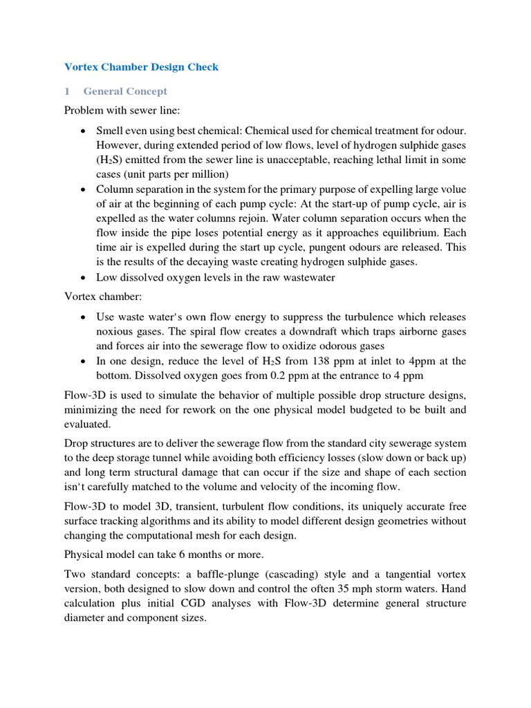 Vortex Chamber Design | PDF