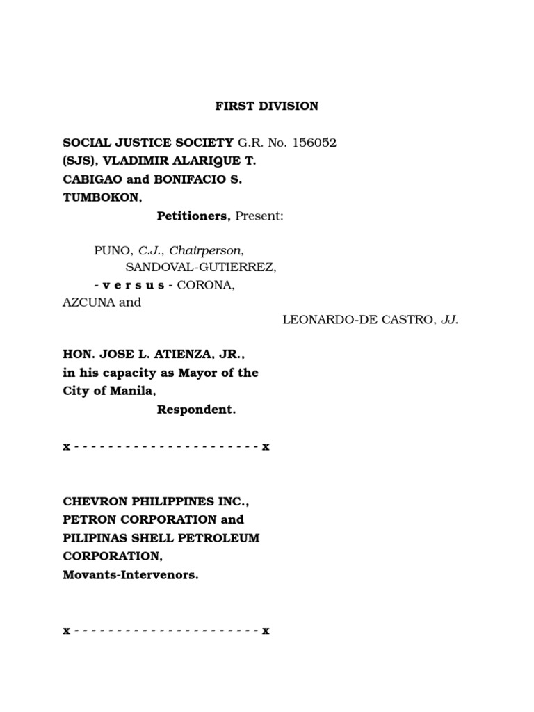 Petron Case | PDF | Intervention (Law) | Mandamus