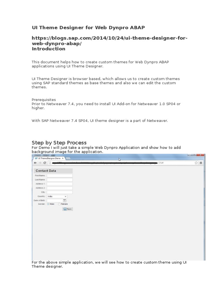 UI Theme Designer For Web Dynpro ABAP | PDF | Icon (Computing) | Web Browser