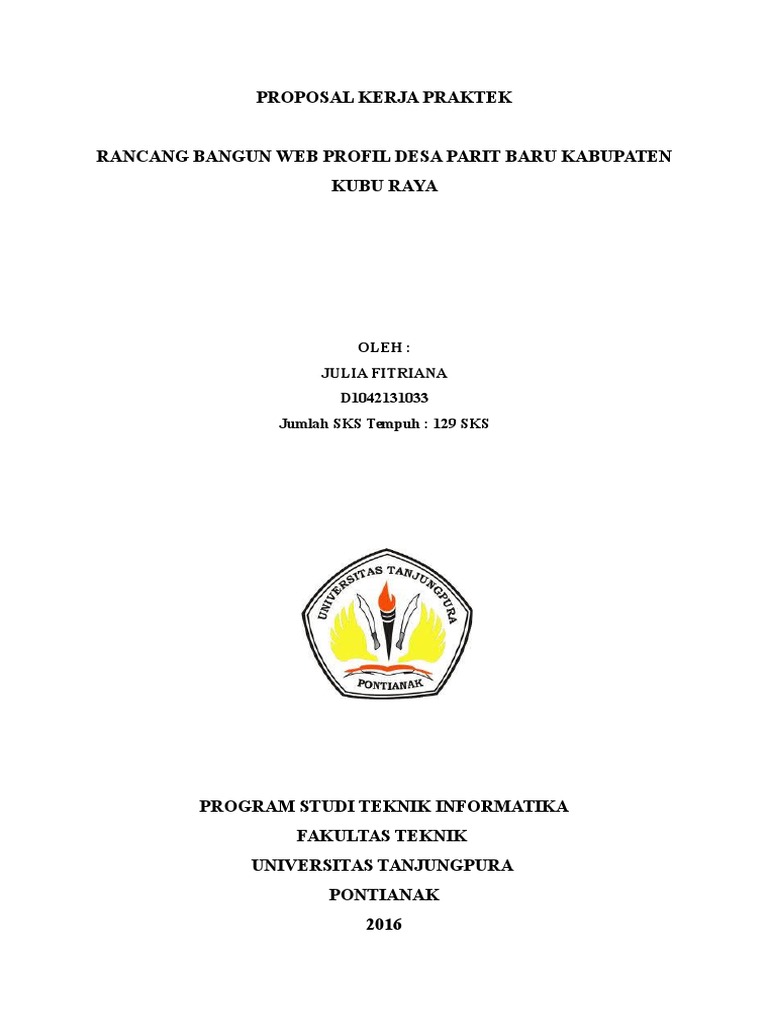 Proposal Kerja Praktek | PDF