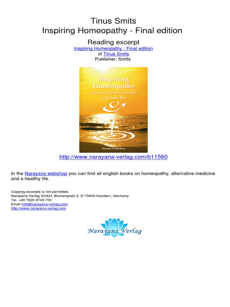 Inspiring Homeopathy Final Edition Tinus Smits.11560 1 | PDF ...