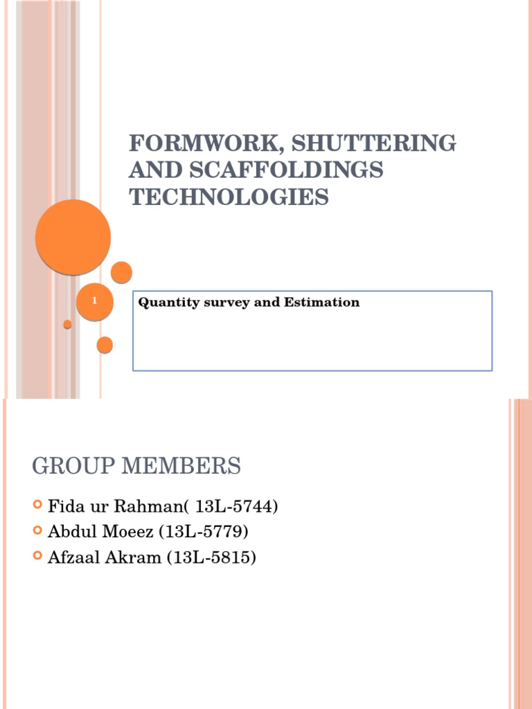 Formwork, Shuttering & Scaffolding Guide | PDF | Scaffolding | Industries