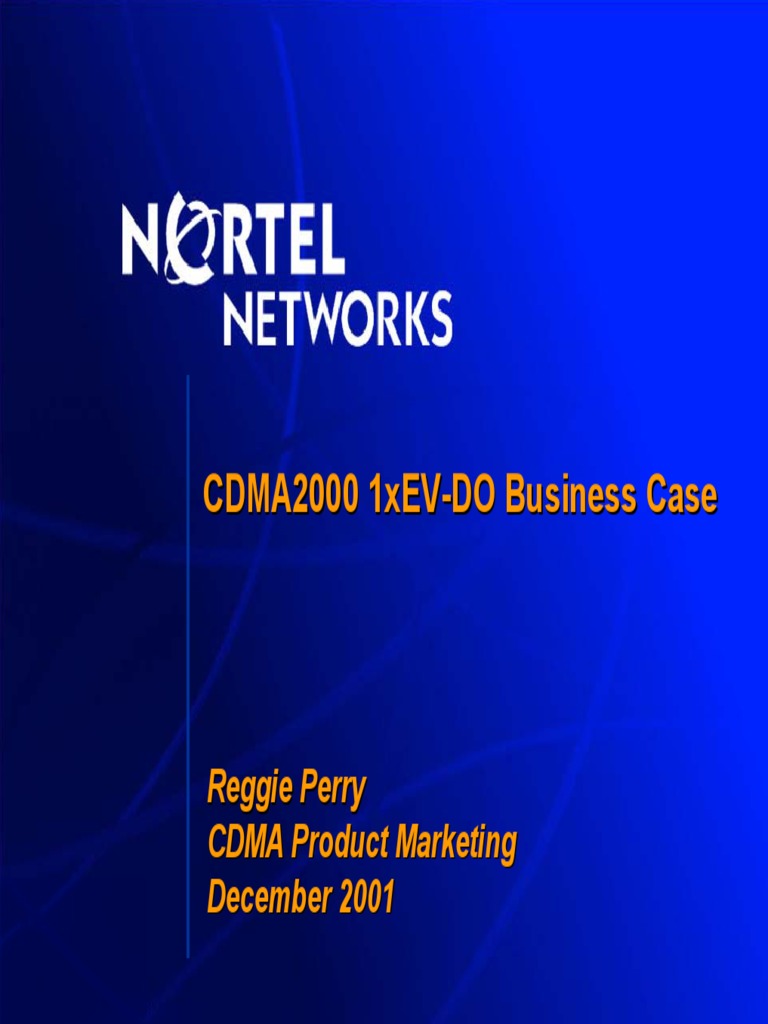 CDMA2000 1xEV - DO Business Case | PDF | 3 G | Computer Network