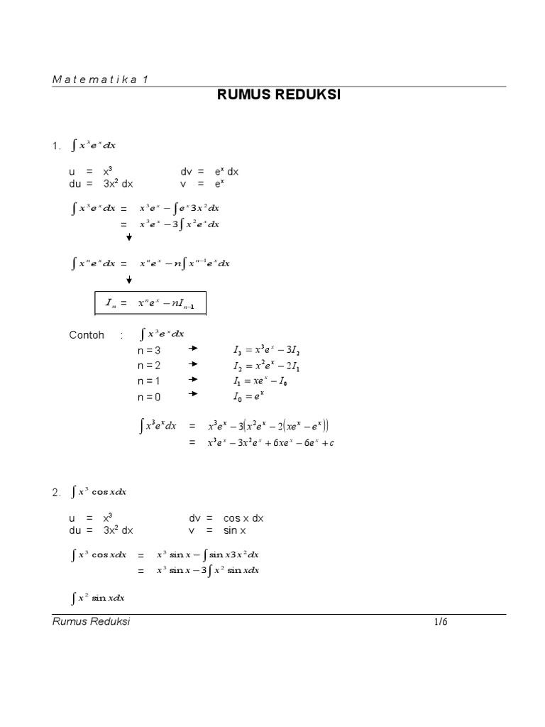 Rumus Reduksi | PDF