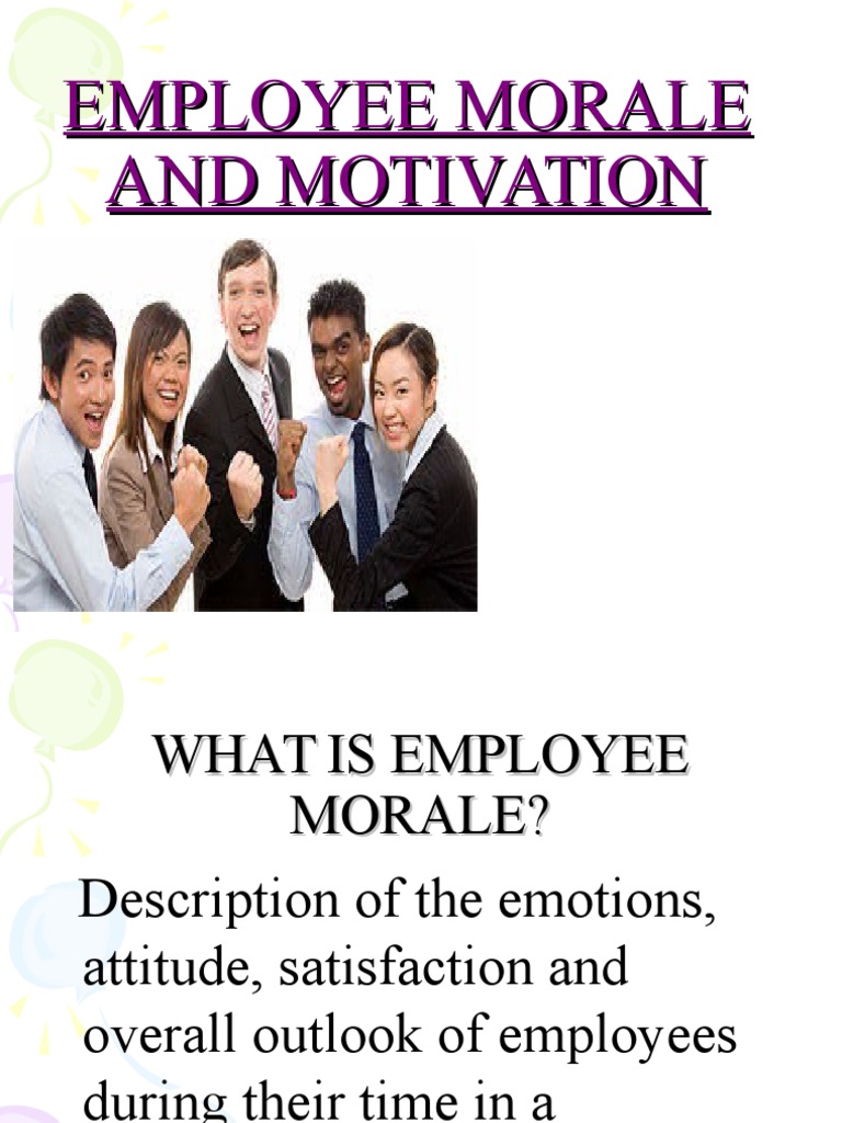 Boosting Employee Morale and Motivation | PDF