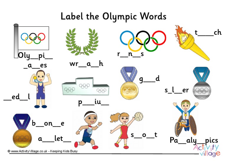 Label The Olympic Words Missing Letters | PDF | Business
