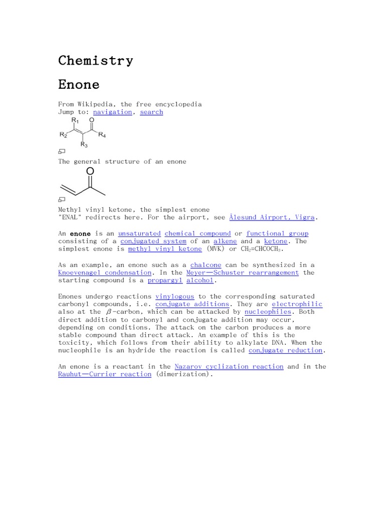Chemistry Enone | PDF