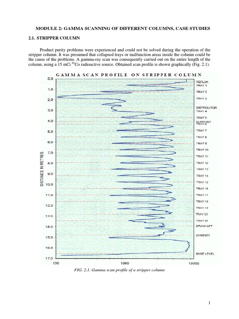 Gamma Scanning of Different Columns, Case Studies | PDF | Gamma Ray ...
