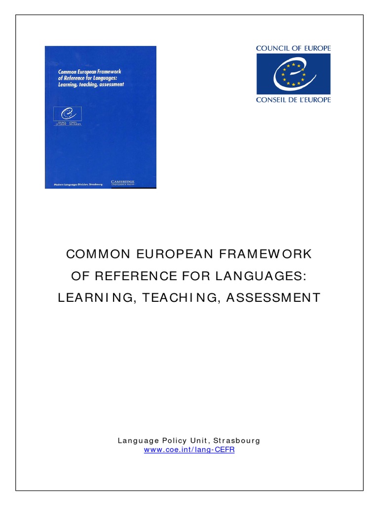 Common European Framework of Reference For Languages: Learning ...