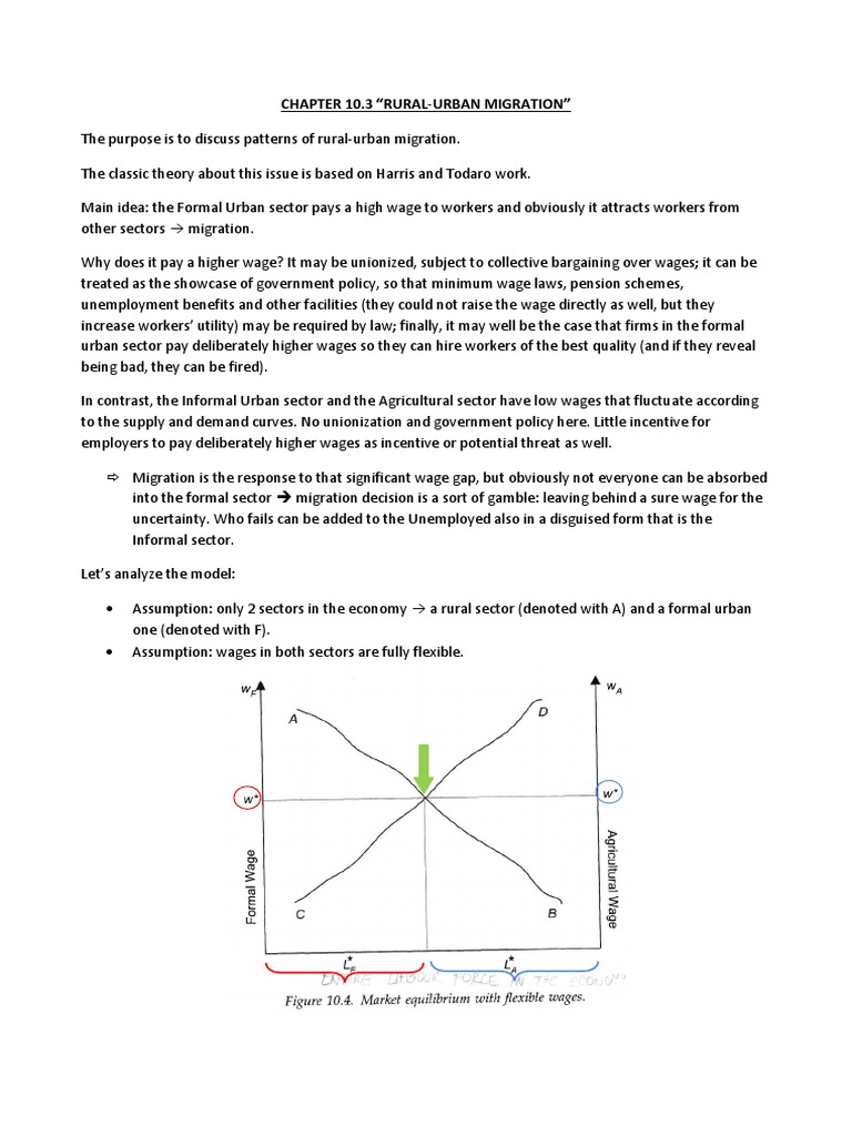 Rural-Urban Migration Model | PDF | Informal Sector | Labour Economics