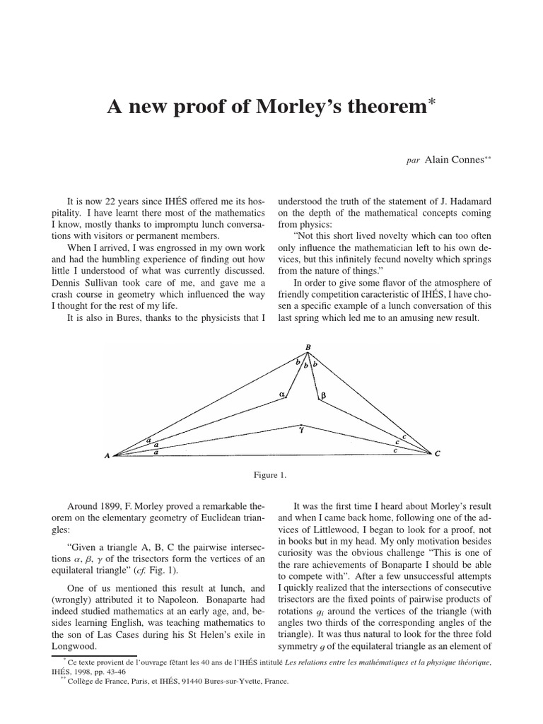 New Proof of Morley’s Theorem | PDF | Group (Mathematics) | Triangle