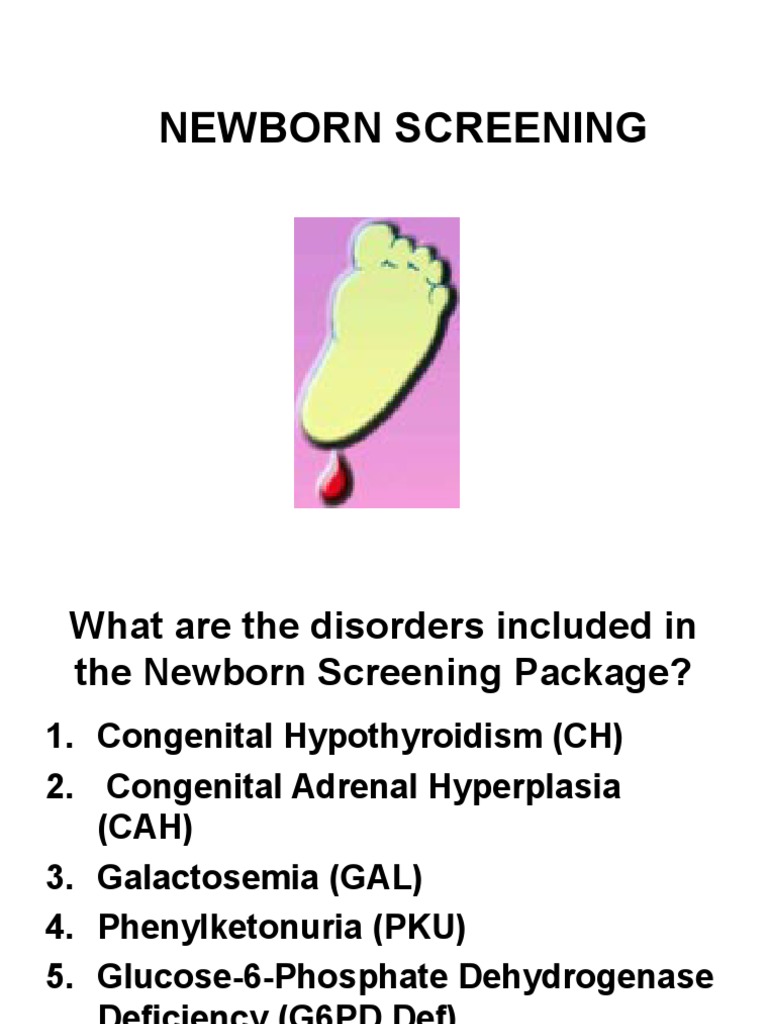 Newborn Screening | PDF | Hypothyroidism | Congenital Disorder