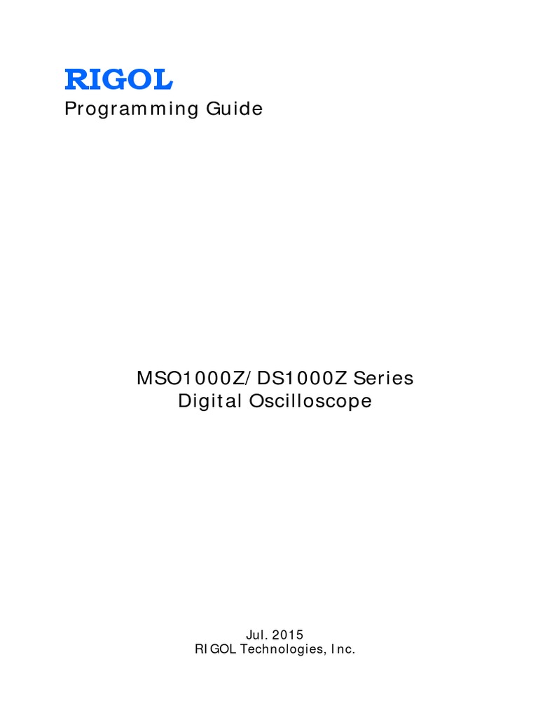 MSO1000Z&DS1000Z ProgrammingGuide en | PDF | Computing | Computer Engineering