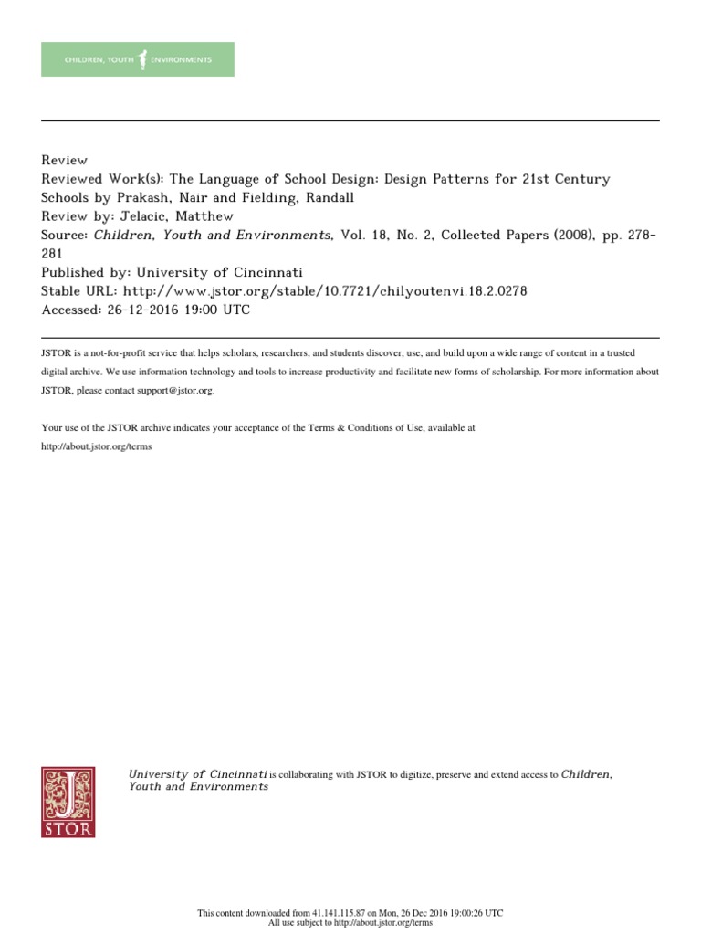 The Language of School Design Design Patterns For 21st Century | PDF ...