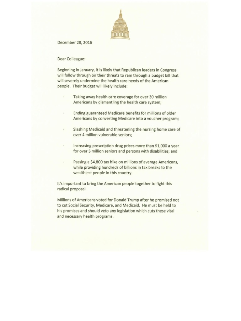 Dear Colleague Health Care Letter | PDF